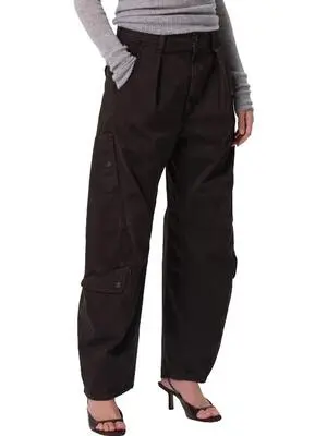 Citizens Of Humanity Flight Barrel Leg Cargo Pants - Carob Dk Brown