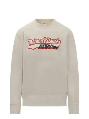 AUTRY X MAISON KITSUNÈ Autry X Maison Kitsuné Logo Sweatshirt - Grey