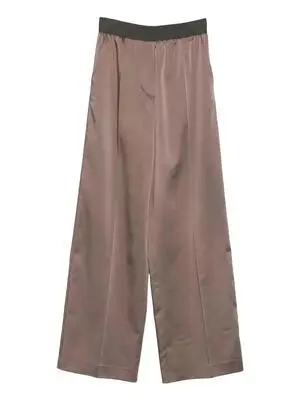 THE M Wool Wide-leg Trousers - Brown