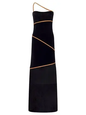 Gabriela Hearst Tibor Suede Maxi Dress - Black