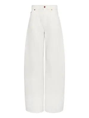 Gabriela Hearst Amoret Rigid High-Rise Wide-Leg Jeans White