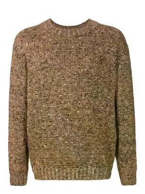 OSKLEN Crew-neck Speckle-knit Jumper - Brown