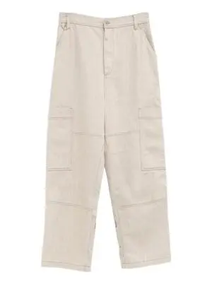 Jacquemus Straight Leg Cotton Jeans - Beige