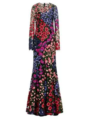 Carolina Herrera Trumpet Gown - Floral