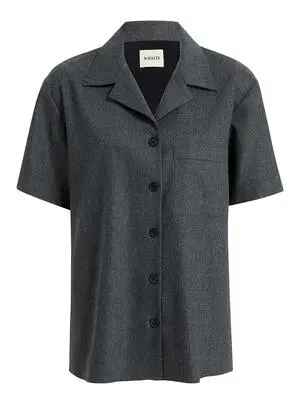 Khaite Riordan Wool Shirt - Grey