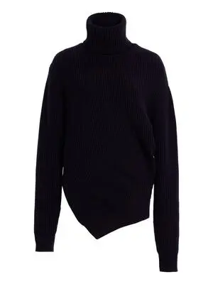 MICHAEL KORS Asymmetric Cashmere Turtleneck Sweater
