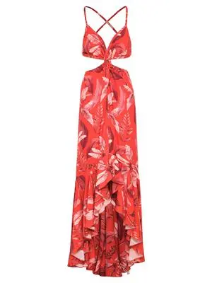 ANDRES OTALORA La Sierpe Crepe Maxi Dress - Print