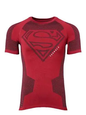 YOUNGLA X Superman Compression Tee Shirt - Red