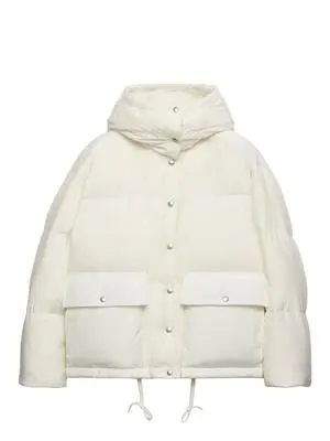 Prada Medium-weight Hooded Down Jacket - White