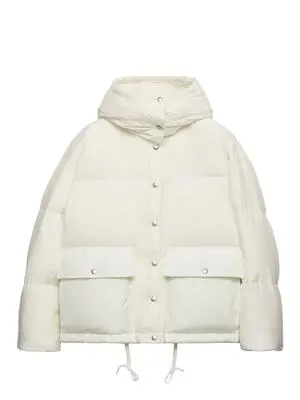 Prada Hooded Down Jacket - White
