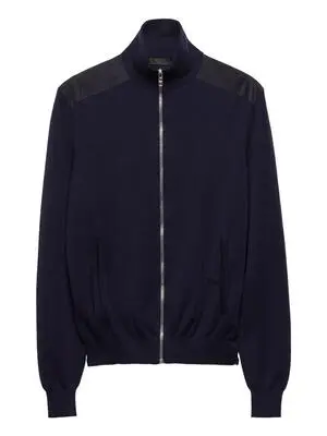 Prada Cashmere Zipper Cardigan - Navy