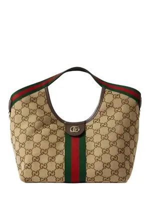 Gucci Giglio Small Canvas-jacquard Tote - Neutrals