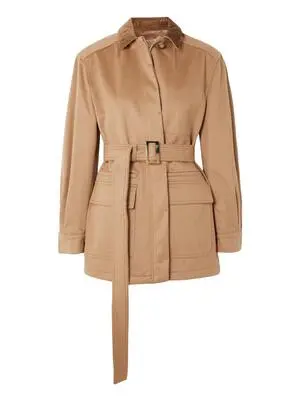 Max Mara Leva Belted Hair Jacket - Brown