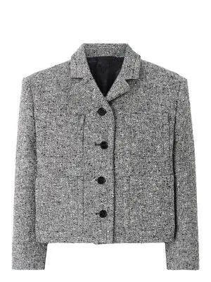 Gucci Cotton-blend Tweed Jacket - Gray