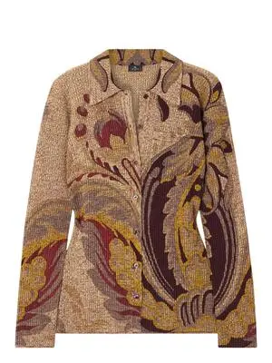 Etro Paisley-print Space-dyed Wool Cardigan - Multi