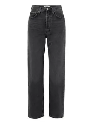 AGOLDE Kelly Mid-rise Straight-leg Jeans - Black