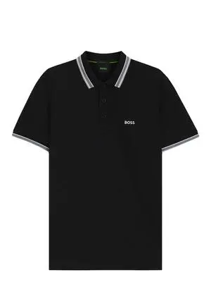 BOSS Stripes-collar Polo Shirt