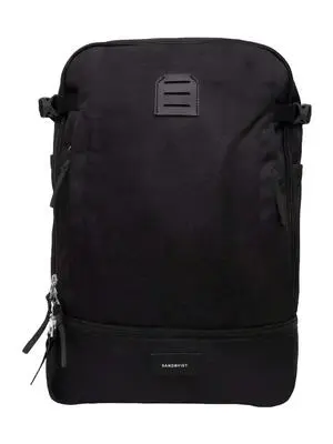 SANDQVIST Logo-patch Backpack - Black