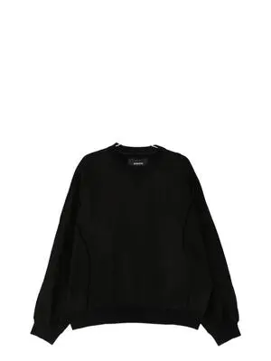 SONGZIO Cut-out Dolman-sleeve Sweatshirt - Black