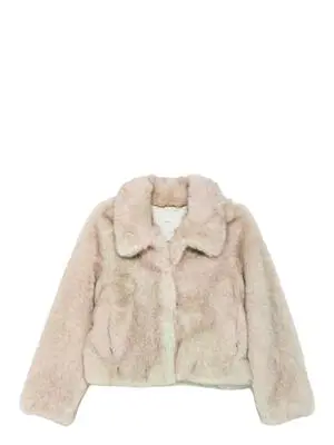 DUNST Faux Fur Jacket - Neutrals