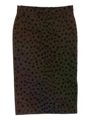 Akris Knitted Polka-dot Midi Skirt - Brown