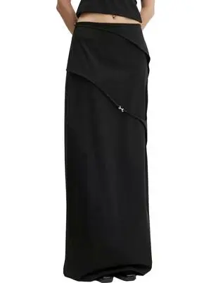 HELIOT EMIL Rear-slit Maxi Skirt - Black