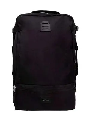 SANDQVIST Logo-patch Backpack - Black