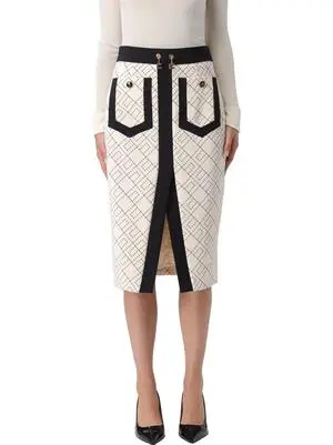 Elisabetta Franchi Pencil Skirt - Milk