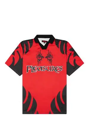 PLEASURES Afterlife Soccer Jersey - Red