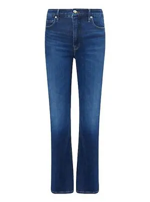 Good American Straight-leg Stretch-denim Jeans - Indigo572 Mid