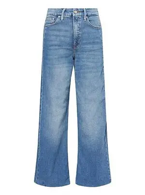 Good American Good Skate Crop Wide-leg Jeans - Indigo1005