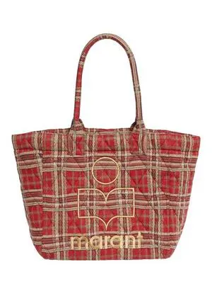 Isabel Marant Small Yenky Tartan Tote - Red