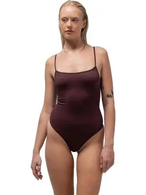 REFORMER The Ribbed Bodysuit - Maple