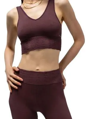 REFORMER The V-neck Sports Bra - Maple