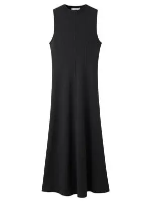 Mango Seam Detail Sleeveless Dress - Black