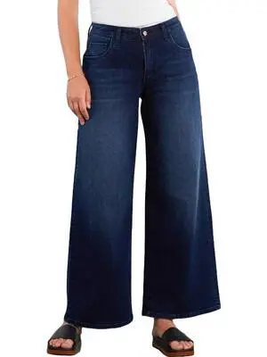 HINT OF BLU Relaxed Wide Leg Jeans - Resort Blue
