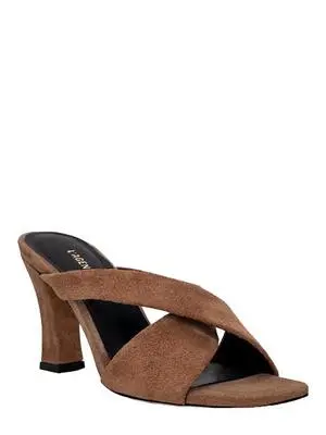 L'AGENCE Mirabelle Suede Slide Sandals