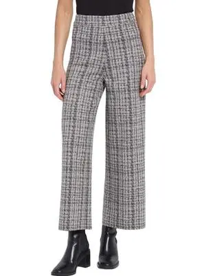 Lyssé Erin High Waist Wide Leg Tweed Pants - Lush Tweed Texture