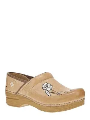 Dansko X Jenni Earle Embroidered Clogs - Honey Distressed