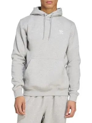 Adidas Originals By Alexander Wang Trefoil Essentials Pullover Hoodie - Medium Grey Heather/white