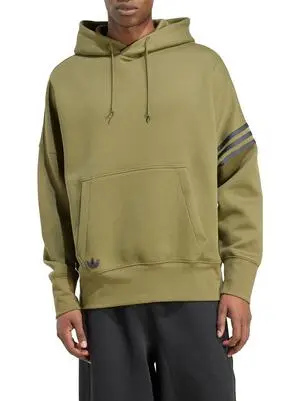Adidas Neuclassics Oversize Pullover Hoodie - Focus Olive