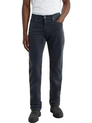Ag Protégé Corduroy Straight Leg Pants Grey Steel