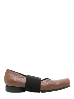 UMA WANG Ballet Flats With Elastic Band - Brown