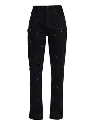 FRAME The Embellished Vertical Jeans - Black