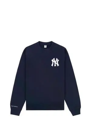 SPORTY & RICH Yankees Serif Crew-neck Sweatshirt - Blue