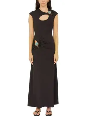 Christopher Esber Mineral-stone Maxi Dress - Black