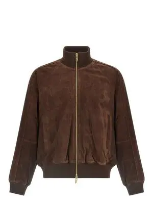 BARACUTA Roughout' Suede Jacket - Brown