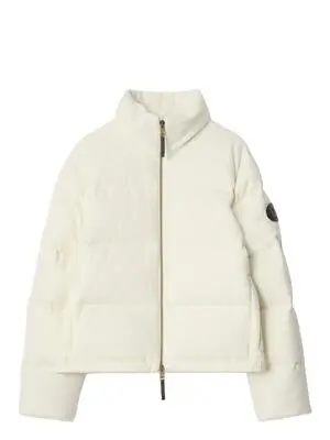 Burberry Cashmere Ambleside Puffer Jacket - Ice White