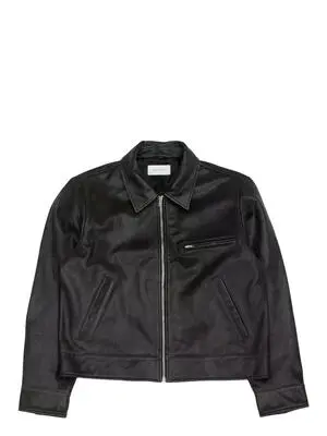 BERNER KUHL Zipped Leather Jacket - Black
