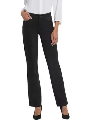 NYDJ Marilyn High Rise Straight Jeans - Black